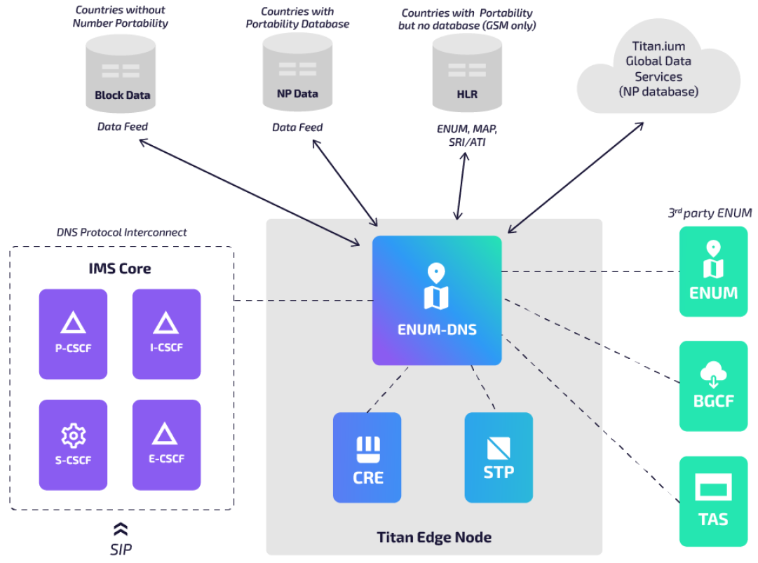 Carrier ENUM and Authoritative DNS Server (ENUM/DNS) - Titan.ium